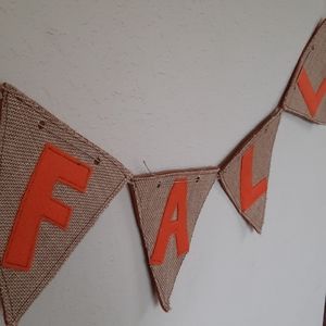 Handmade | Holiday | Fall Burlap Farmhouse Banner | Poshmark